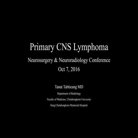 Primary CNS lymphoma | PPT