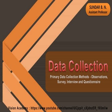 Primary Source of Data Collection - Observations, Survey, Focus Groups ...