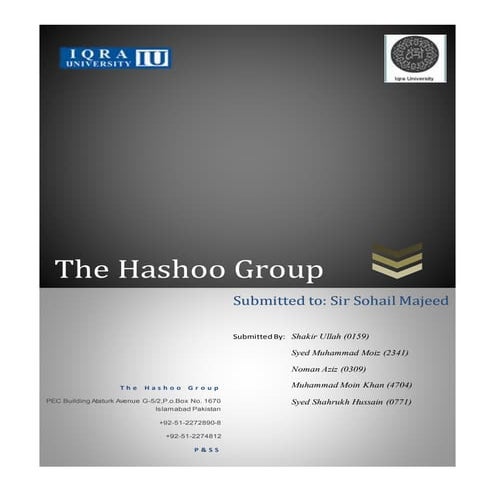 Hashoo Group Primary data report P&SS | DOCX