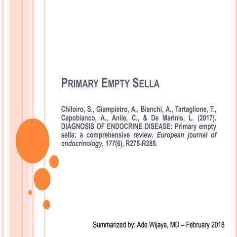 Primary Empty Sella | PPTX