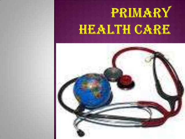 Principles of primary health care
