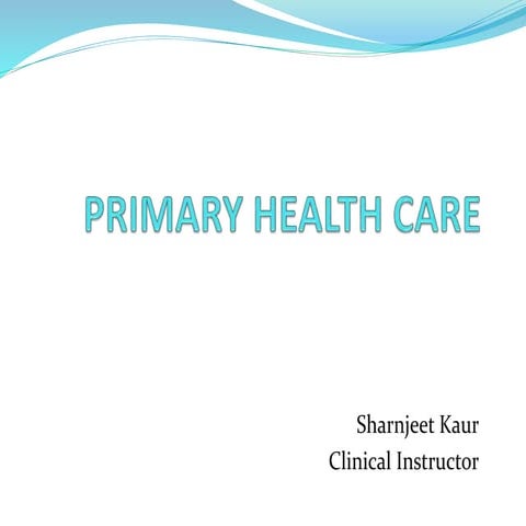 Levels of health care ppt | PPTX