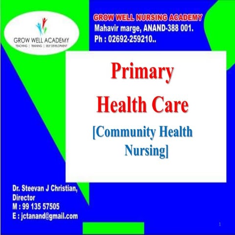 Concept of primary health care | PPTX