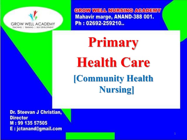 Concept of primary health care | PPTX