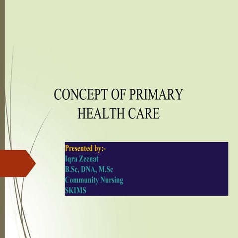 Concept of primary health care | PPTX