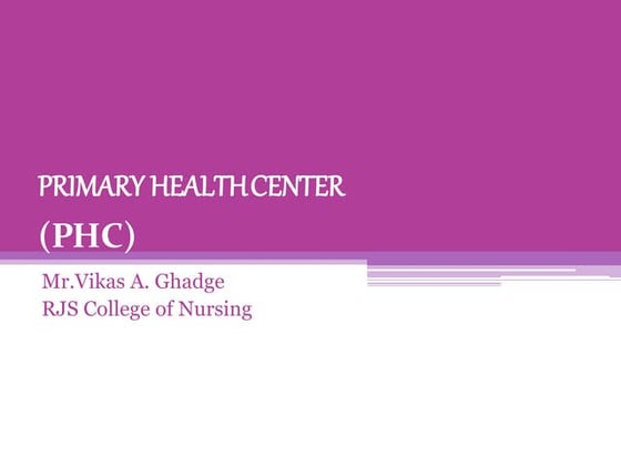 Primary health center | PPT