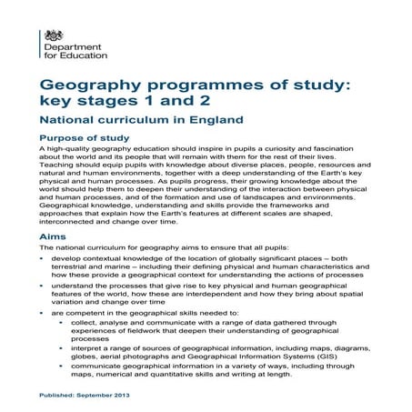 KS1 and 2 National Curriculum Geography | PDF