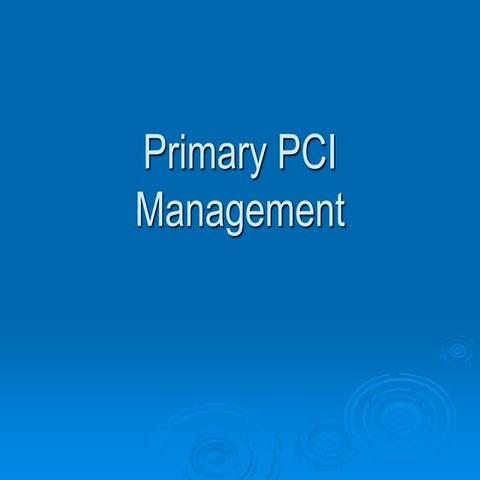 Primary pci management | PPT