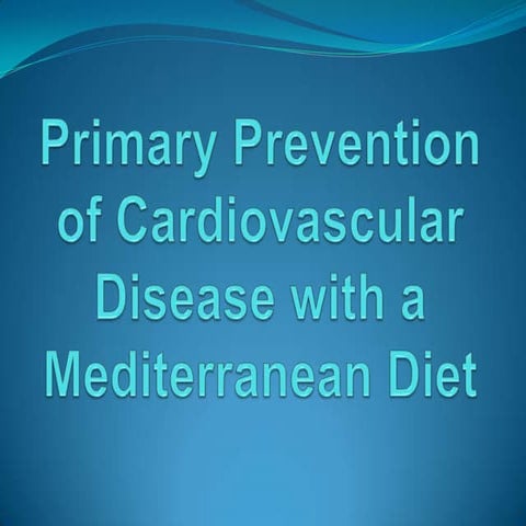 Primary prevention of cardiovascular | PPTX