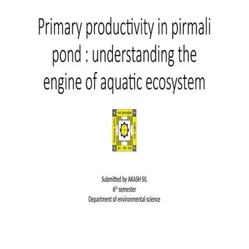 Primary productivity in pirmali pond.pptx