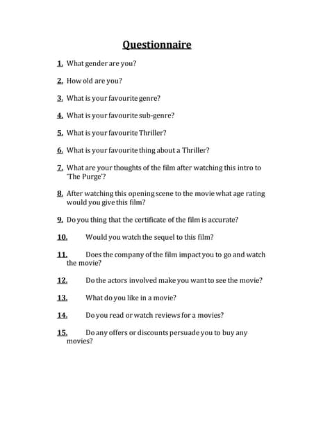 Questionnaire Film Consumption - 4018 | DOCX