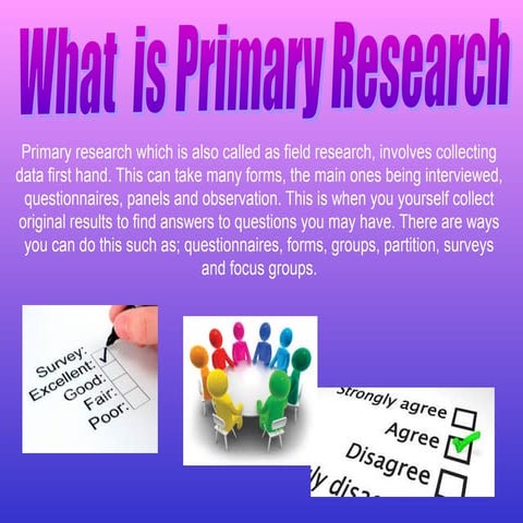 Primary and secondary research | PPT