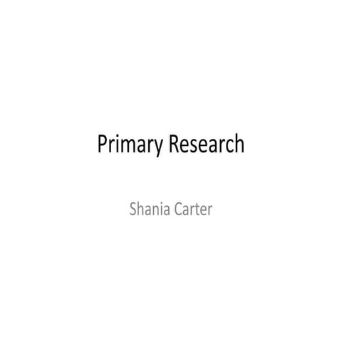 Primary research | PPT