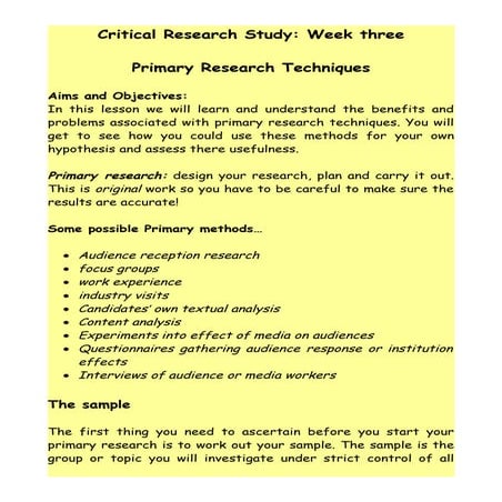 Primary research | DOC