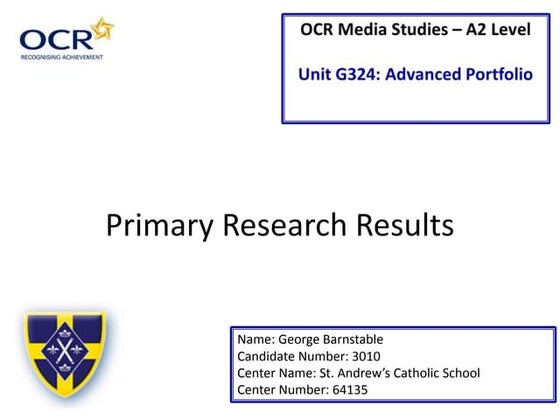 Primary research results | PPTX