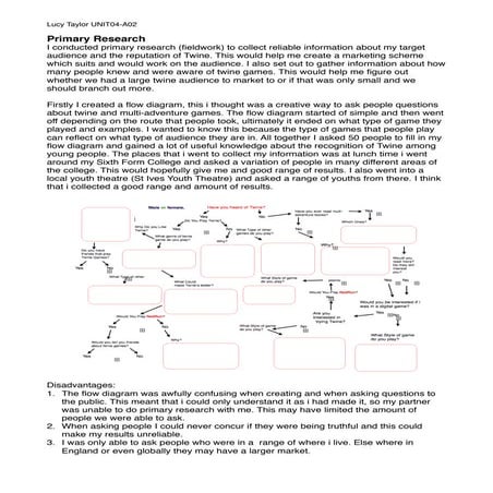 Primary research write up 2 | PDF