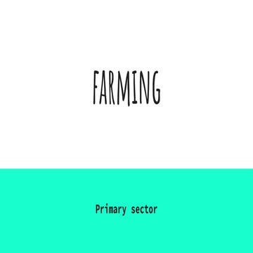 Primary sector farming | PPTX