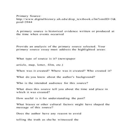 Primary Source Analysis PaperInstructions for Primary Source Analy.docx
