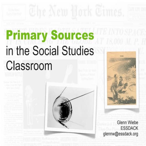 Integrating Primary Sources into the Social Studies Classroom | PDF ...