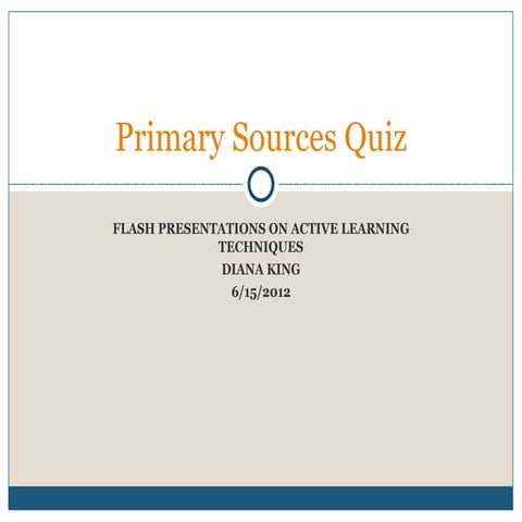 Primary sources quiz | PPT