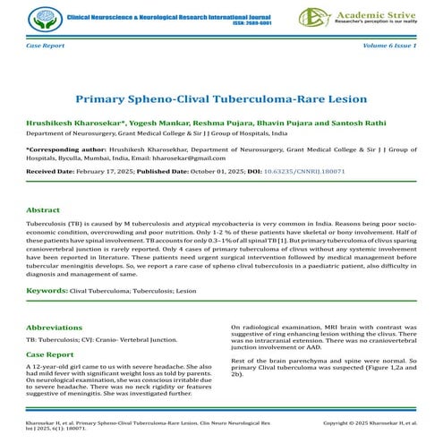 Primary Spheno-Clival Tuberculoma-Rare Lesion.pdf