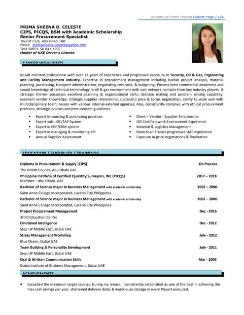 Tyrone ambrose resume 2015 | PDF