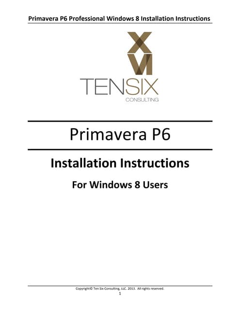 Installing Oracle Primavera P6 Professional standalone | PDF