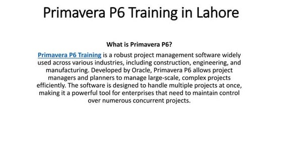 Primavera P6 Training.pptx