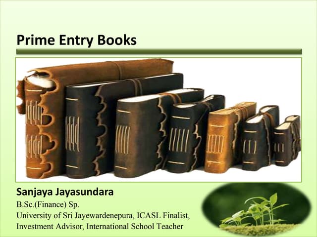 SECTION 3: BOOKS OF ORIGINAL ENTRY | PDF