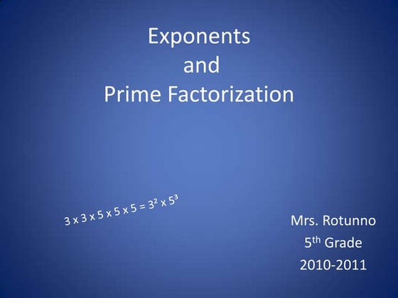 Prime Factorization | PPTX