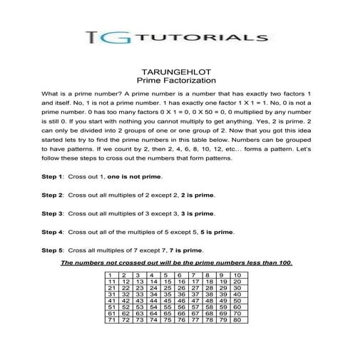 Prime Factorization Docx