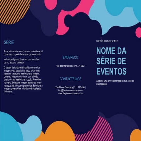 Brochura template para utilizar em eventos | PDF