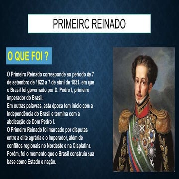 Primeiro Reinado História Do Brasil Livro II O PRIMEIRO REINADO