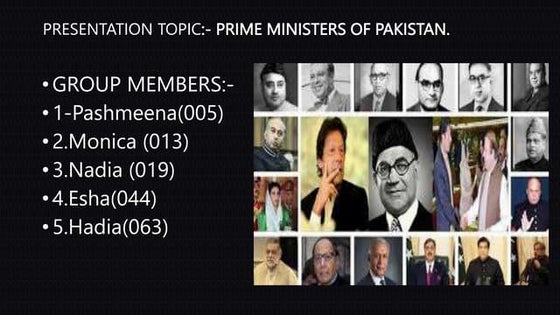 Lists of prime ministers of pakistan | PPTX | Islam | Religion ...