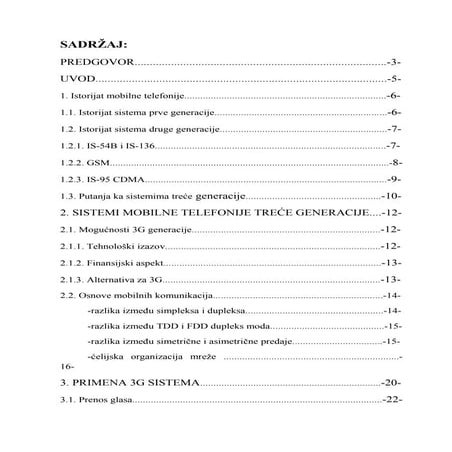 Primena 3g sistema | PDF