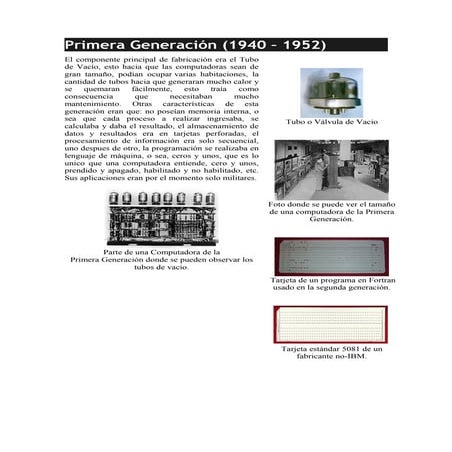 Las generaciones del computador | PPTX