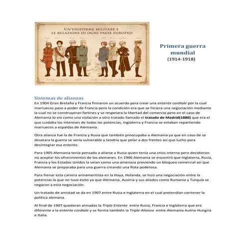 Test Primera Guerra Mundial | DOCX