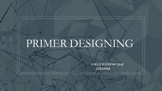 Primer Designing Practical | PDF