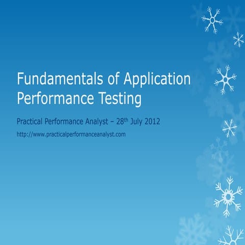 Primer On Application Performance Testing V0 2 Ppt