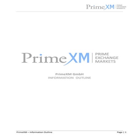Prime XM Information Outline July 2011 | PDF