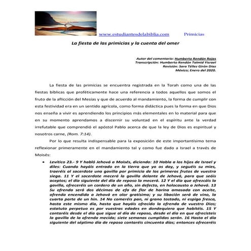 LAS PRIMICIAS | PPTX