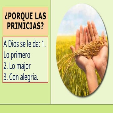 LAS PRIMICIAS | PPTX