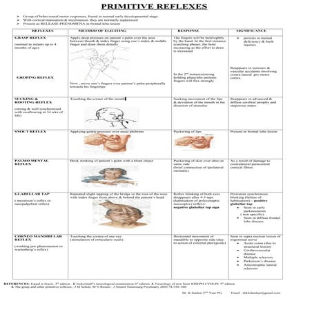 Primitive reflexes | DOC | Brain and Nervous System Disorders ...