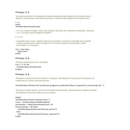 Primjer 3.1. do primjera 3.8 | PDF