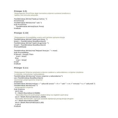 Primjer 3.1. do primjera 3.8