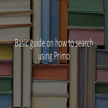 Primo basics | PPTX