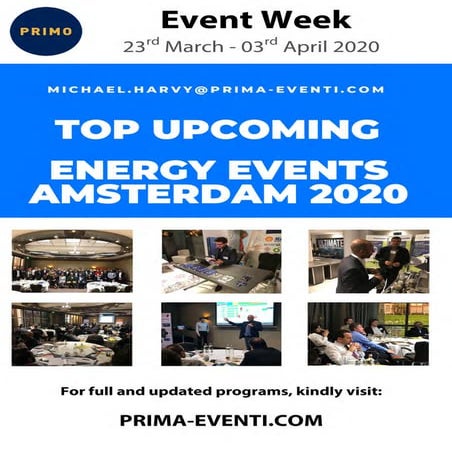 Primo eventi week Amsterdam 2020 EPC Project Management SHutdown ...