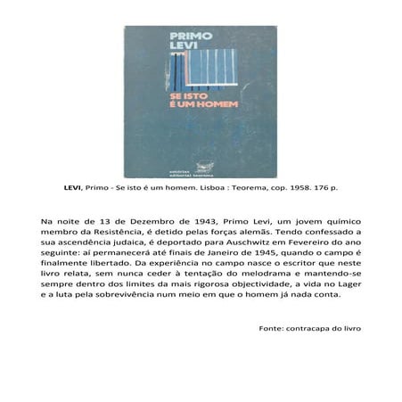 Primo levi | PDF
