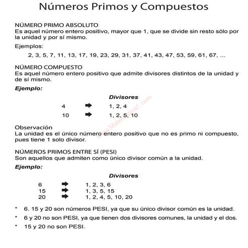 TEMA 4 NUMEROS PRIMOS y COMPUESTOS : PROPIEDADES | PPTX