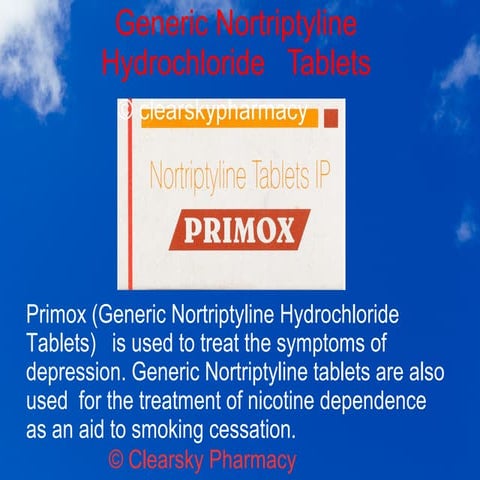 Primox (Generic Nortriptyline Hydrochloride Tablets) | PPT